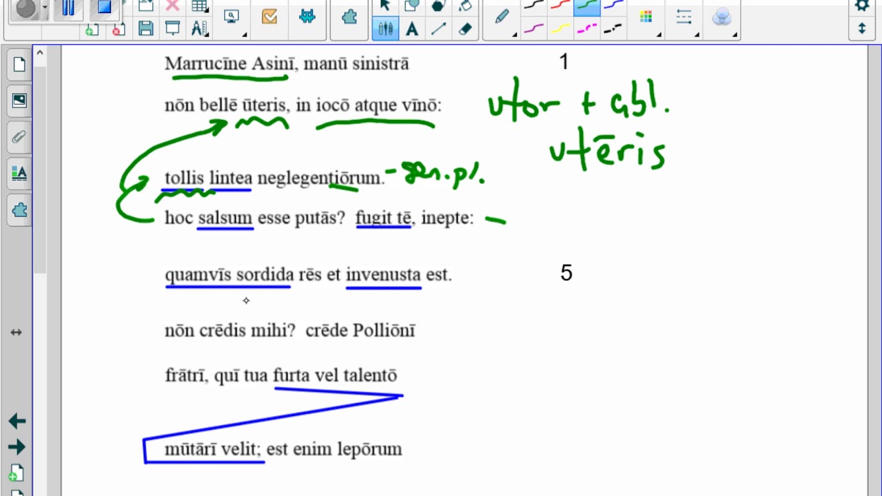 Catullus 12 lines 1-9 - YouTube