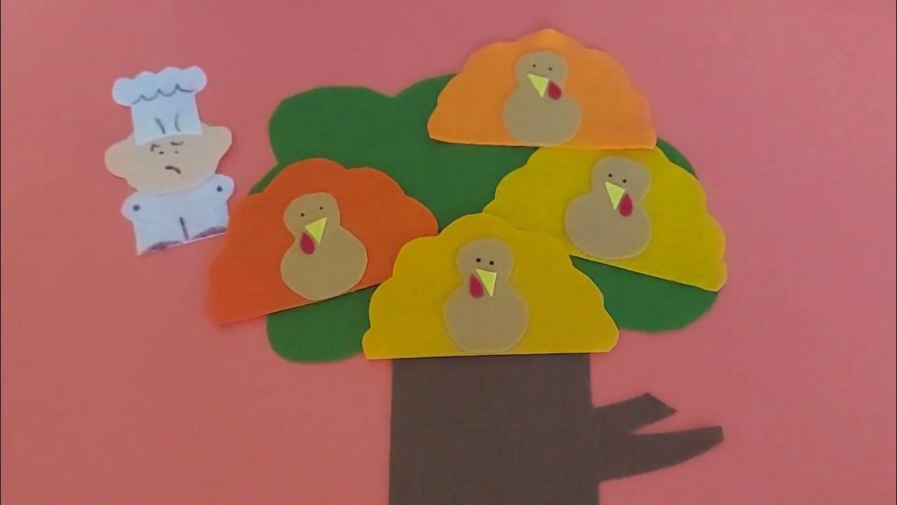 Five Fat Turkeys - A Felt Story Song - YouTube