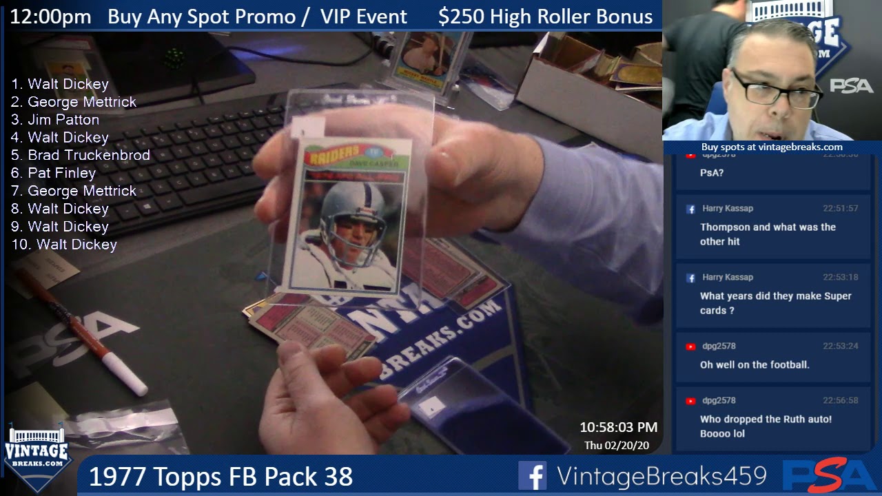 02-20-20 1977 Topps Football Pack 38 Break Opening Video - YouTube