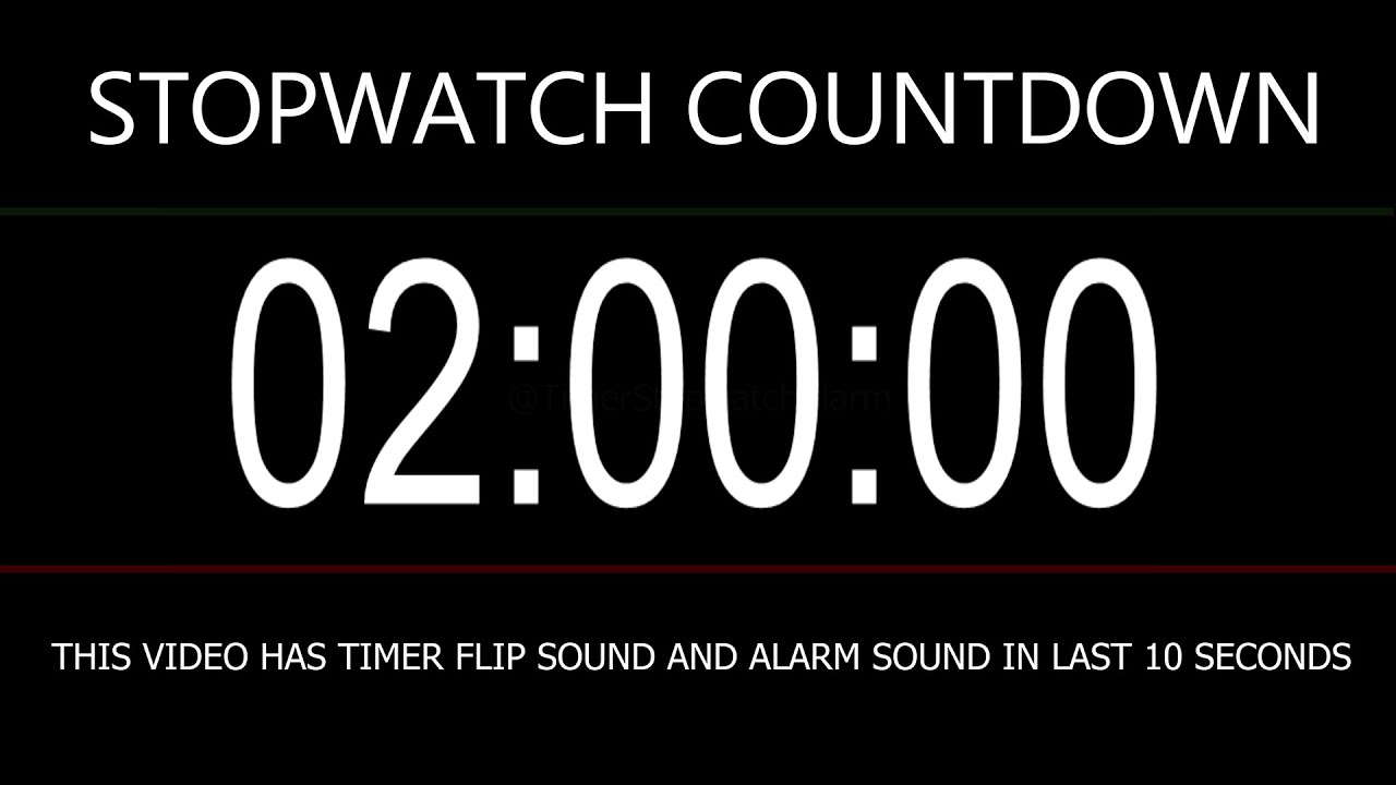 2 Hours or 120 Minutes Stopwatch Alarm Countdown with Flip clock sound ...