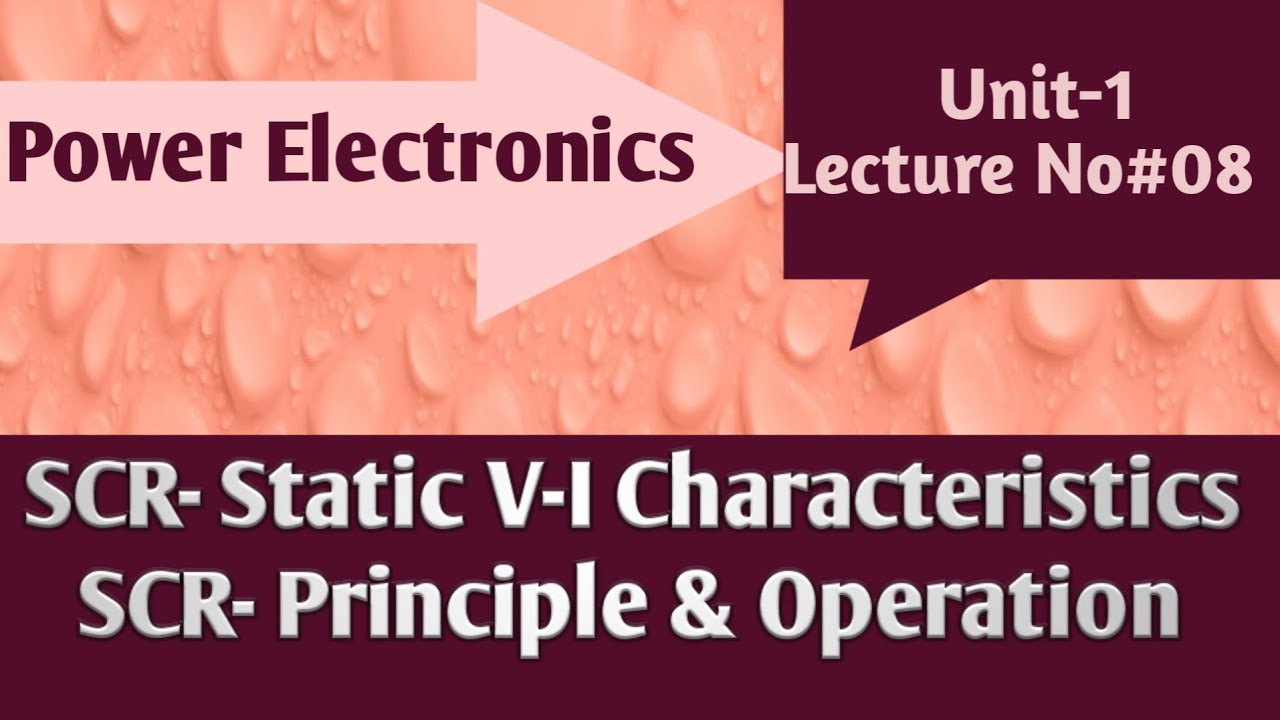 V-I CHARACTERISTICS OF SCR - YouTube