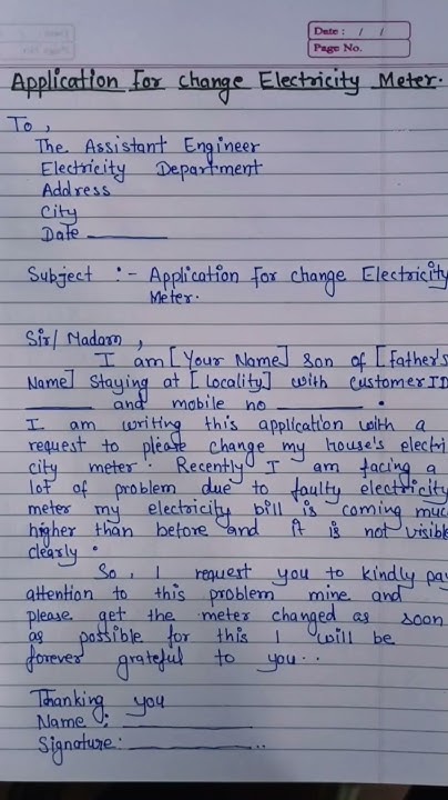 Application for change electricity meter |||. @SKS.Official811 #letter #electronic #meter - YouTube