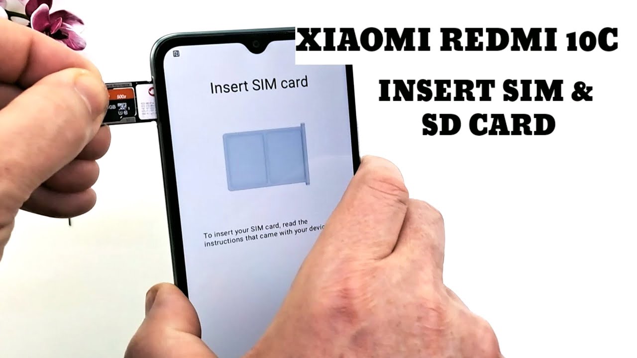 Xiaomi Redmi 10C How to Insert SIM and SD card - YouTube