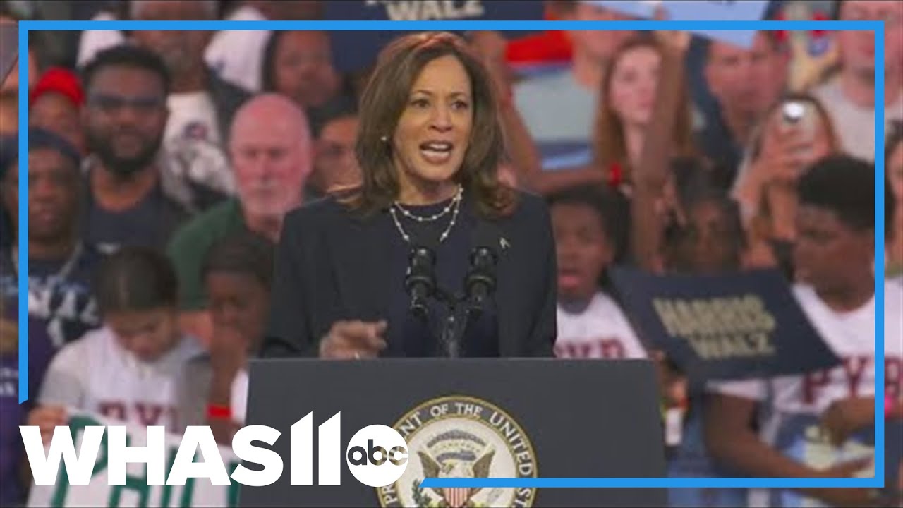 Kamala Harris calls for unity at Philadelphia campaign rally - YouTube