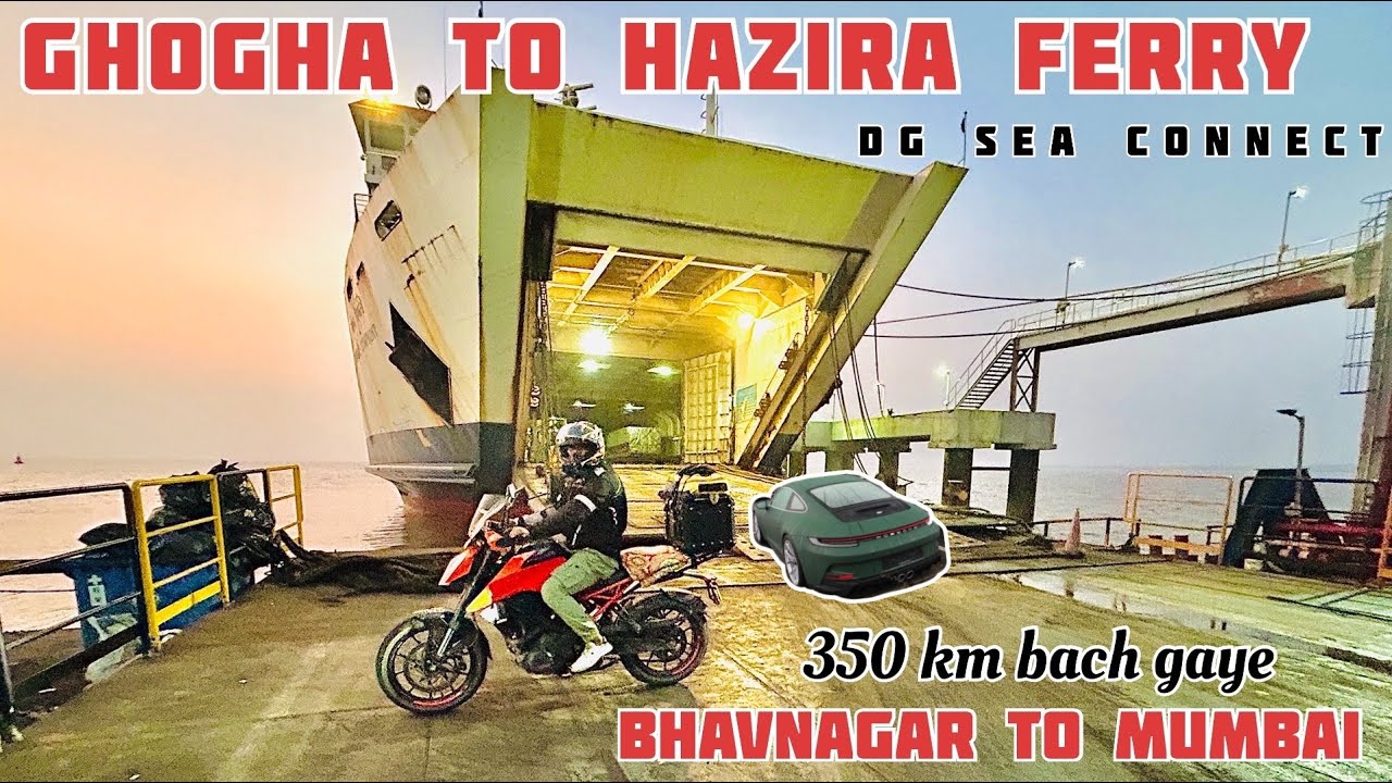 Ghogha to Hazira Ferry boat, hazira to ghogha ferry boat journey - YouTube