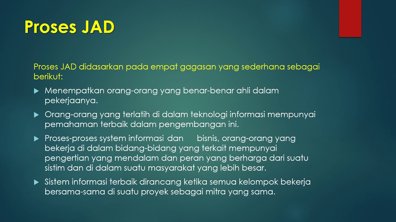 Joint Application Development (JAD) - Teknik Perancangan Sistem - YouTube