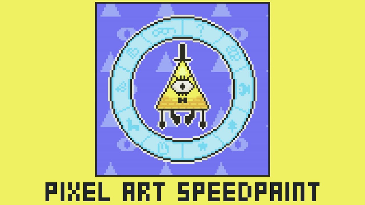 Bill Cipher pixel art Speedpaint - YouTube