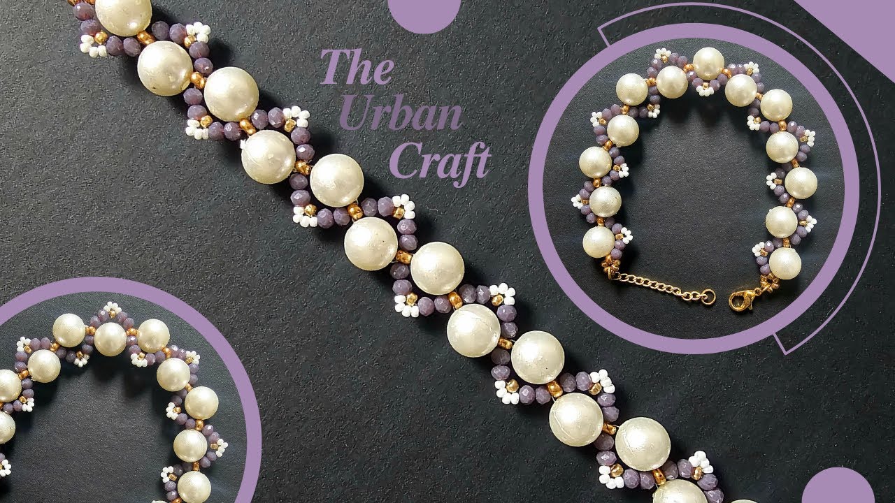 DIY Pearl and Bead Bracelet: Step-by-Step Guide | Simple Bead Bracelet ...