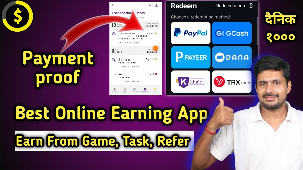 New Nepali Online Earning App || Khalti Online Earning App with Payment ...