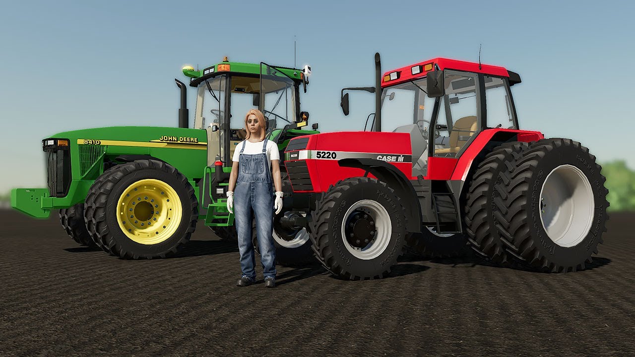 Creating Large Grass Field, John Deere 8400, Case Maxxum 5150 | FS22 ...