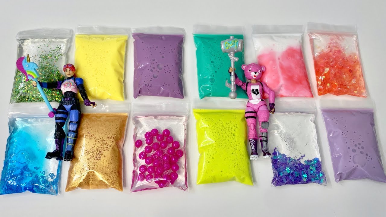 Fortnite Bright Bomber & Cuddle Team Leader SLIME | Making Slime with ...