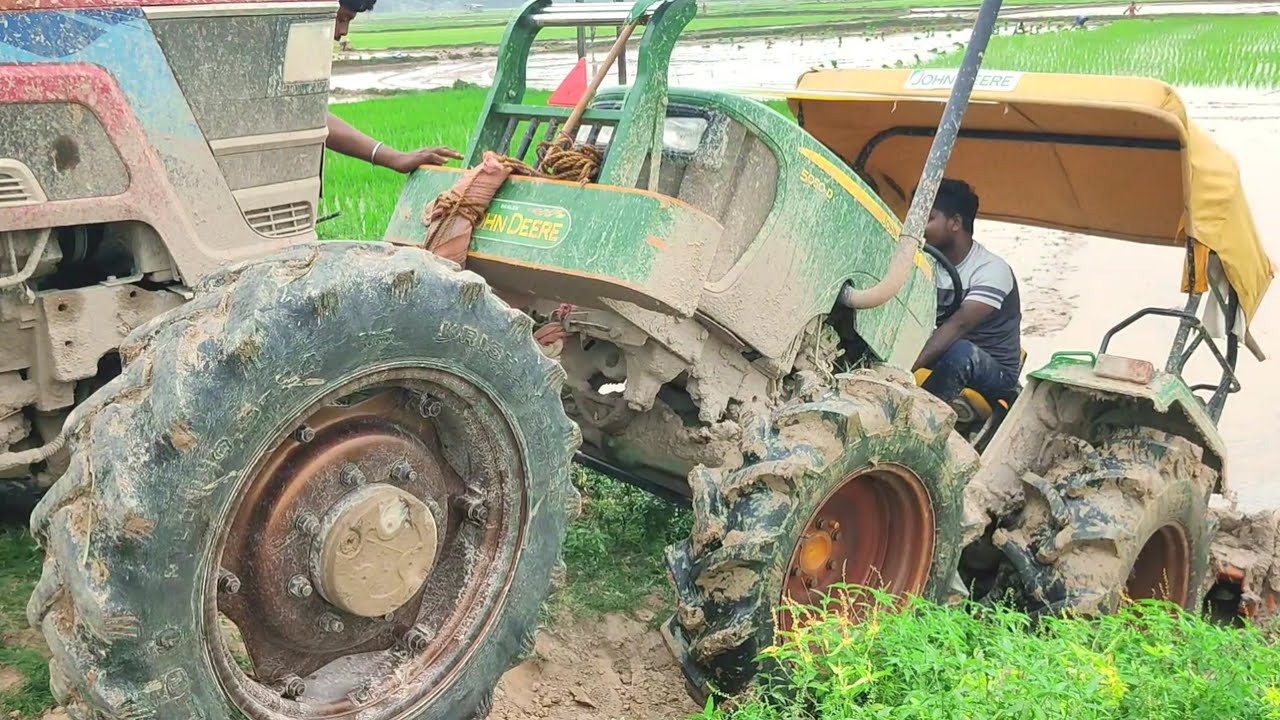 Farming | John deere tractor | mahindra tractor | Can't climb the high ...