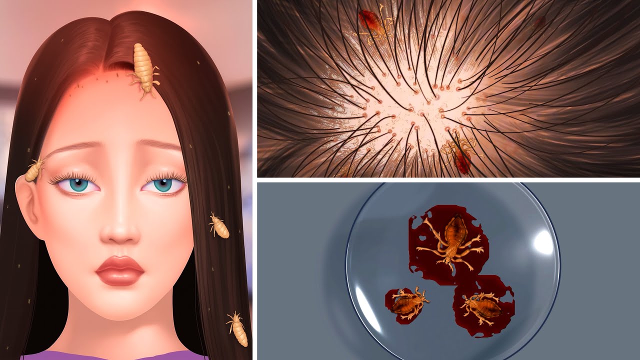 ASMR EXTREME Head Lice Removal | Seborrheic Dermatitis Scalp Treatment ...