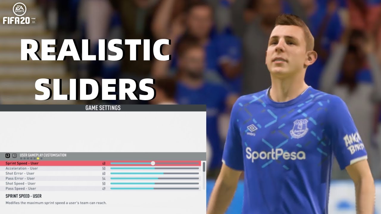 FIFA 20 Realistic Sliders Harder Short Game Sliders + Gameplay - YouTube