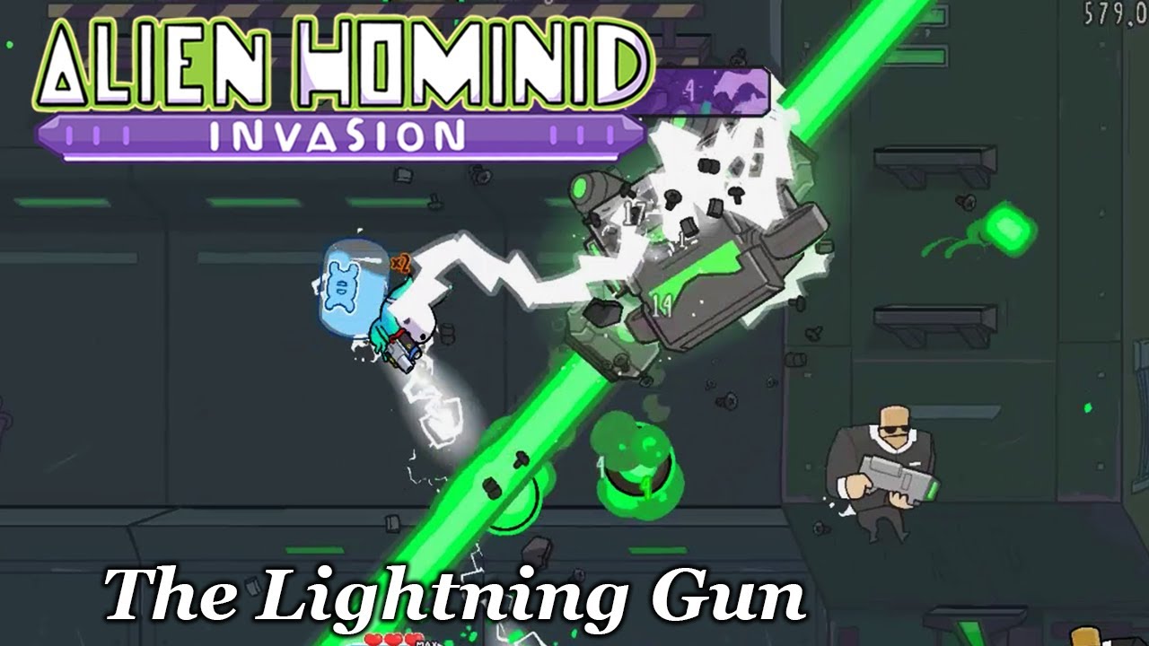 Lightning Gun Vs Each Boss | Alien Hominid Invasion - YouTube