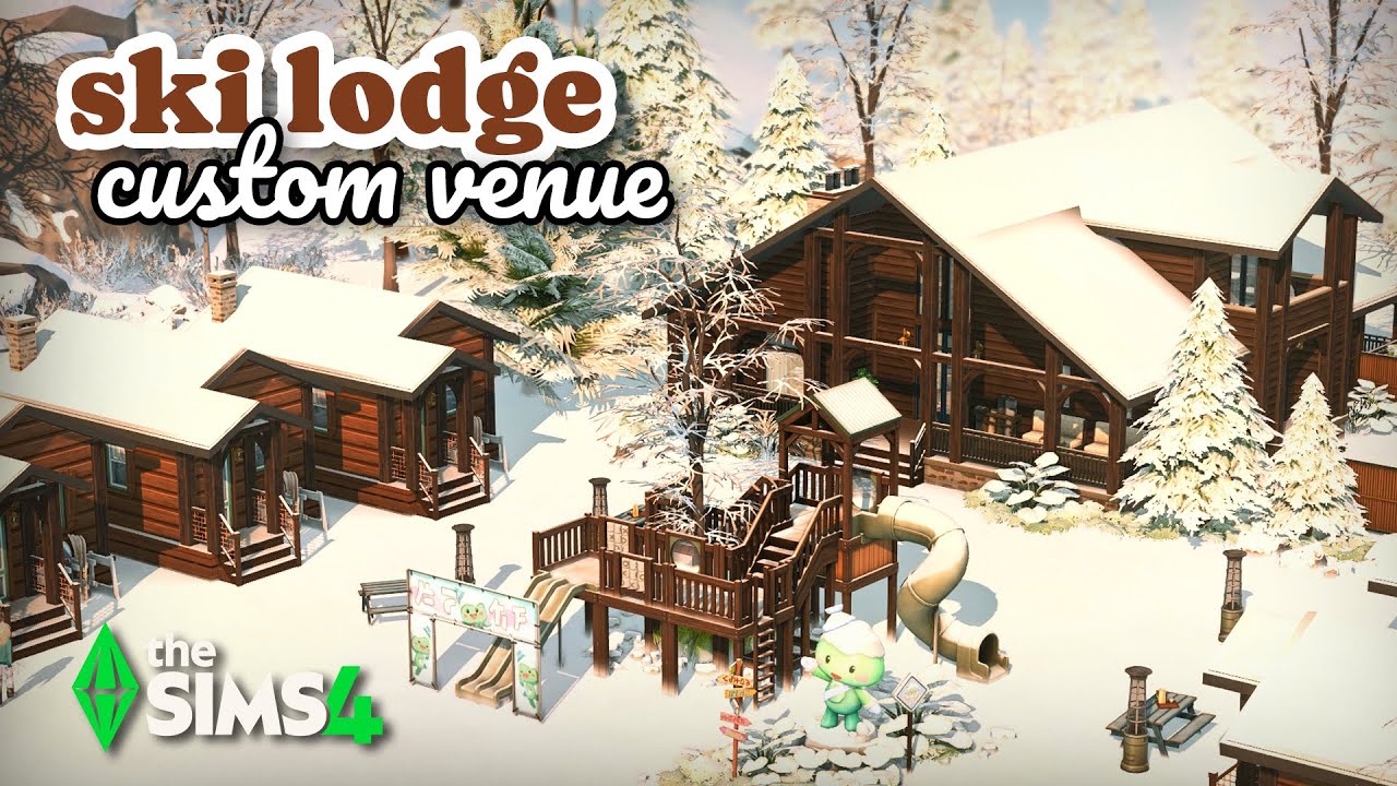 Ski Lodge Custom Venue ️ | The Sims 4 Speed Build - YouTube