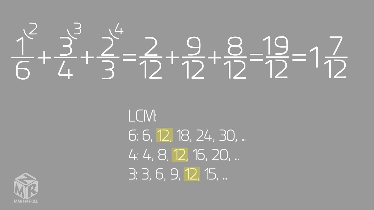 How To Add Three Fractions With Unlike Denominators YouTube How To Add Three Fractions With Unlike Denominators YouTube