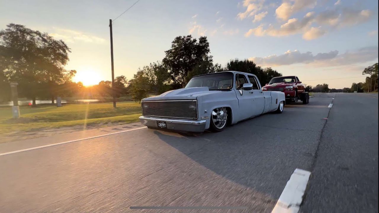 My bagged and body dropped square body dually towing my body dropped ...