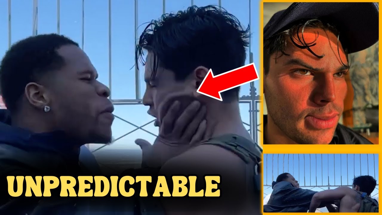 Devin Haney SMACKS & Pushes Ryan Garcia AGGRESSIVELY! - YouTube