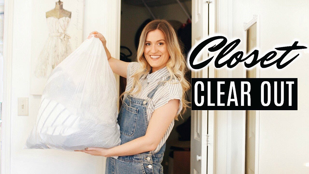 WARDROBE CLEAR OUT | Spring Cleaning 2018! - YouTube
