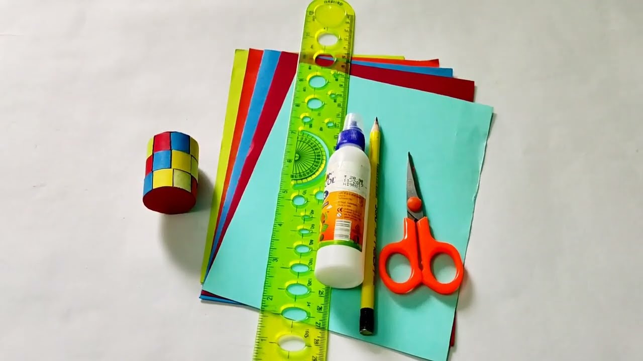 How to make cylinder rubik's cube at home - YouTube