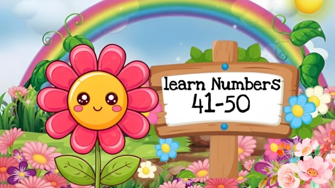 Learn Numbers 41 - 50 | Numbers Songs For Kids | Little Wanderers ...