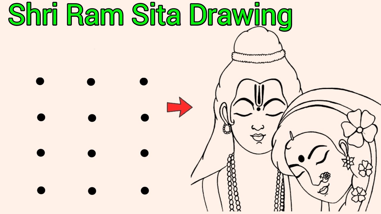 Ram Sita Drawing Step By Step For Beginners | Easy Drawing Of Shree Ram ...