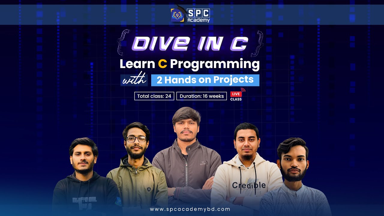 Dive in C: Learn C programming with 2 Hands-on Projects | SPC Academy ...