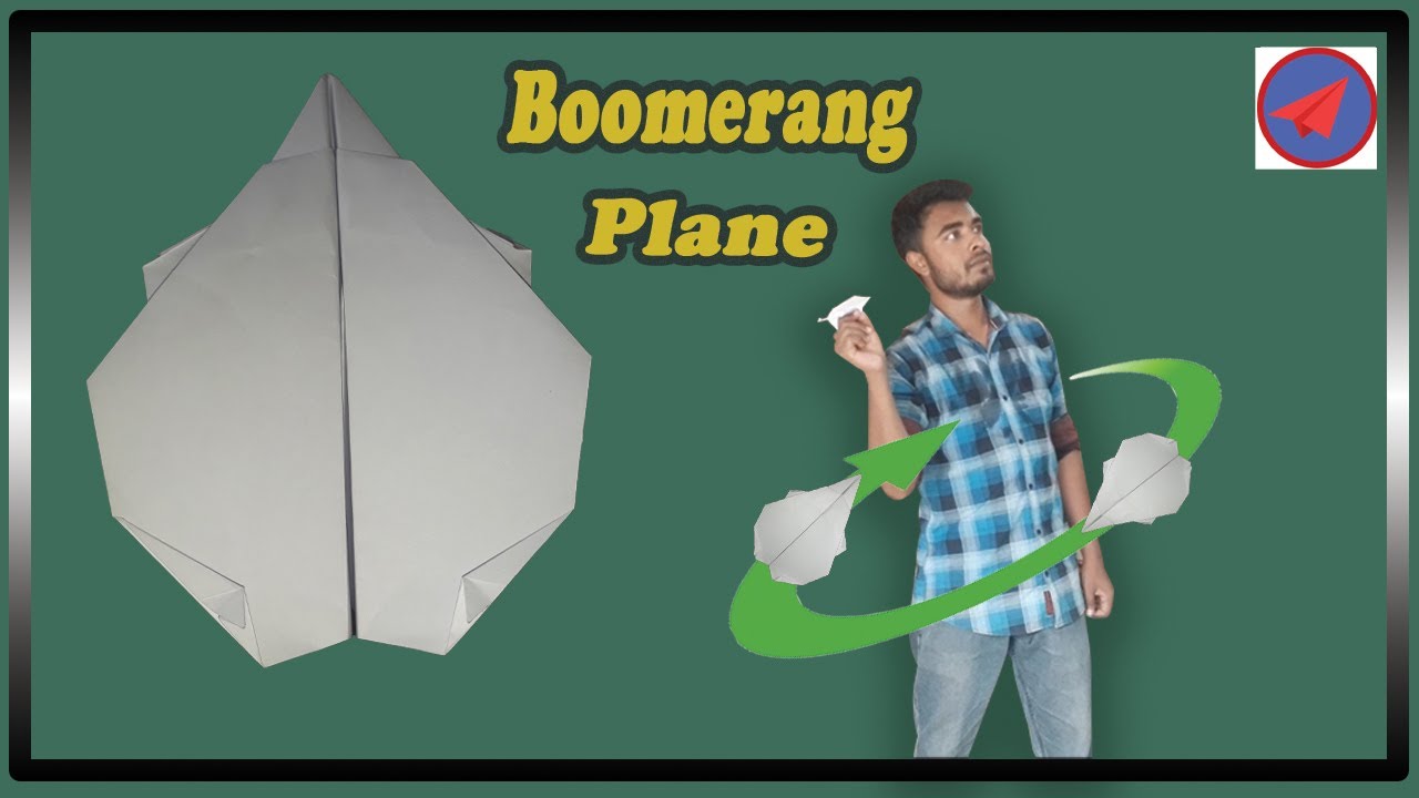 How to Make Boomerang Plane Ver 42 origami boomerang plane - YouTube