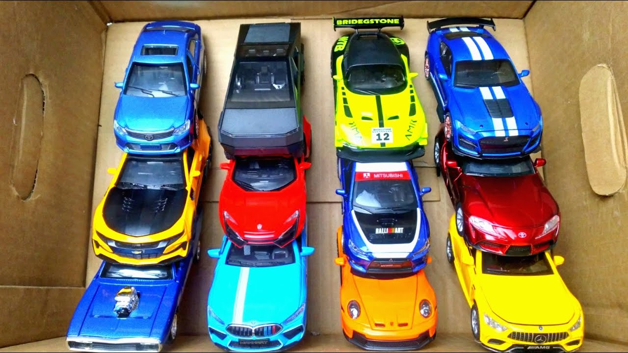 Box Full of Various Miniature Cars, Sport, SUV, Off Road, Electric ...