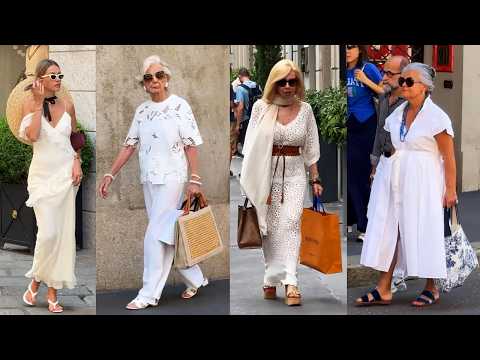 Beautiful Italian Street Fashion🇮🇹What to wear in Milan in May. Elegant Looks #vogue #vanityfair