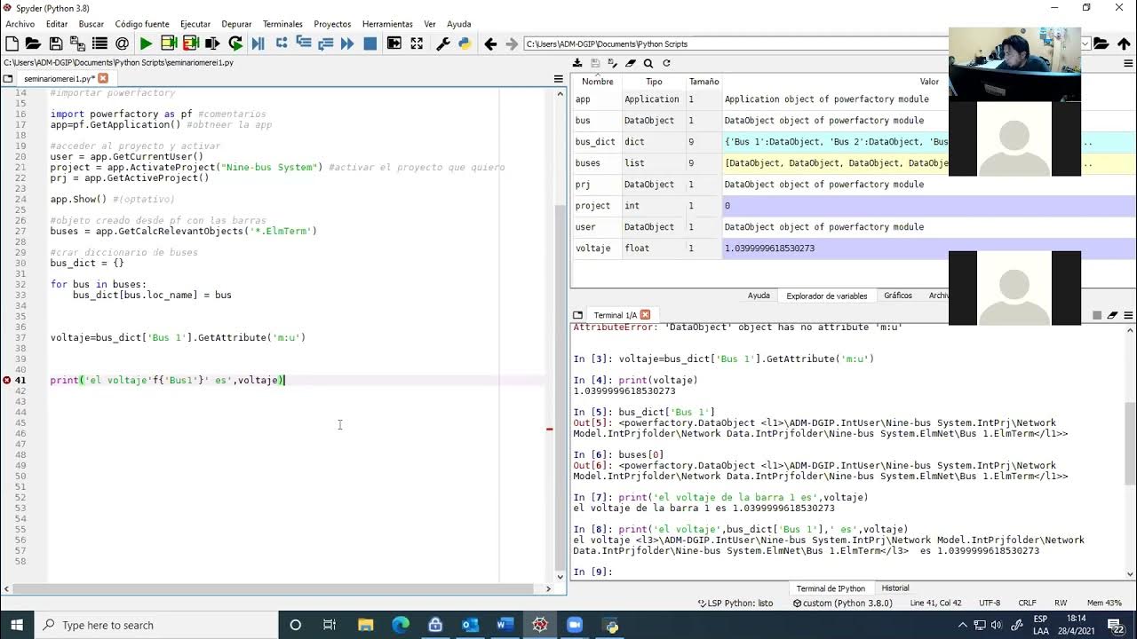 sesión 7. Programación Python y DIGSILENT POWERFACTORY - YouTube