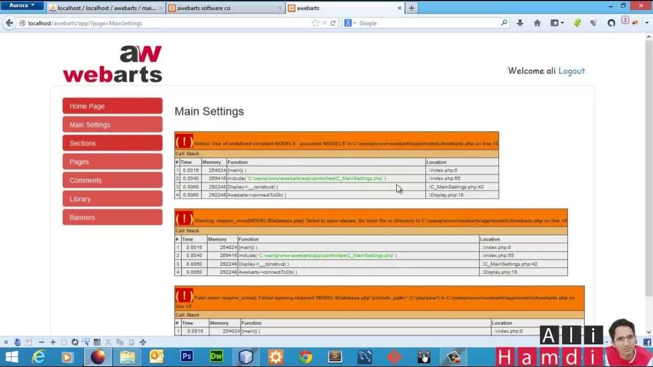 56 PHP MySQL OOP MVC SITE main info controller - YouTube