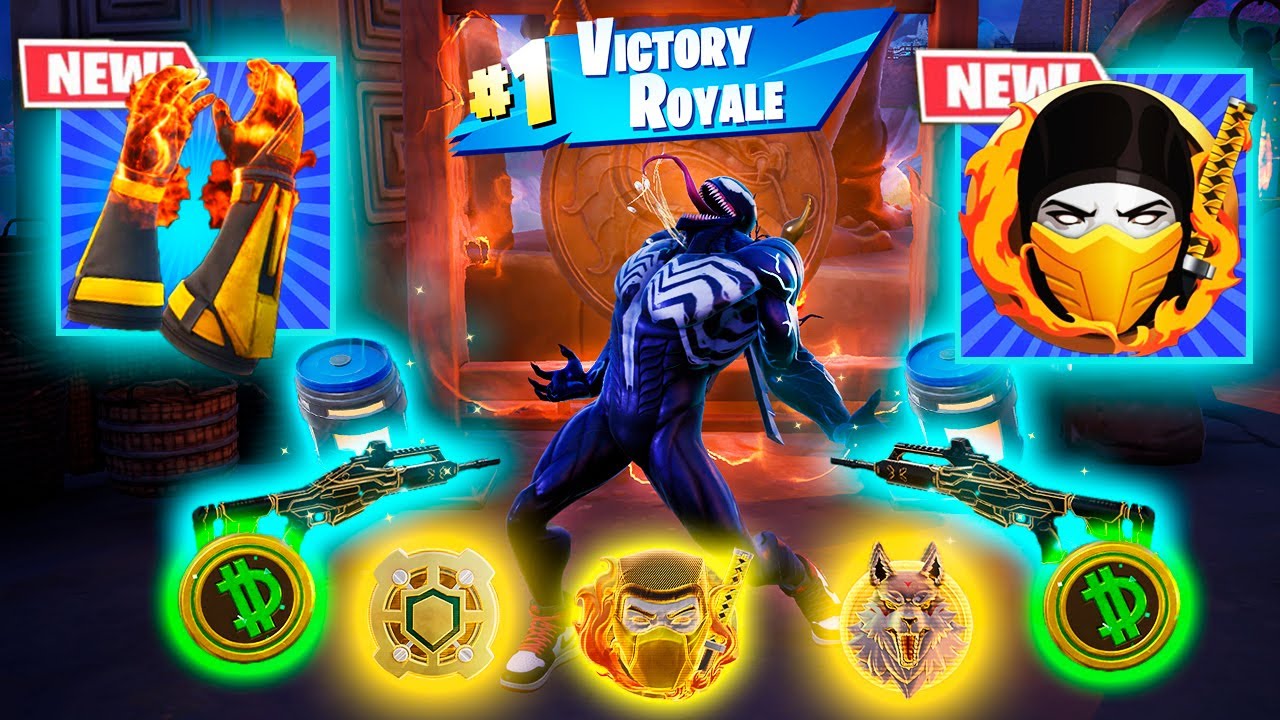 VENOM vs SCORPION 5 NEW MEDALLIONS & MYTHIC’S CHALLENGE (NEW! Fortnite ...