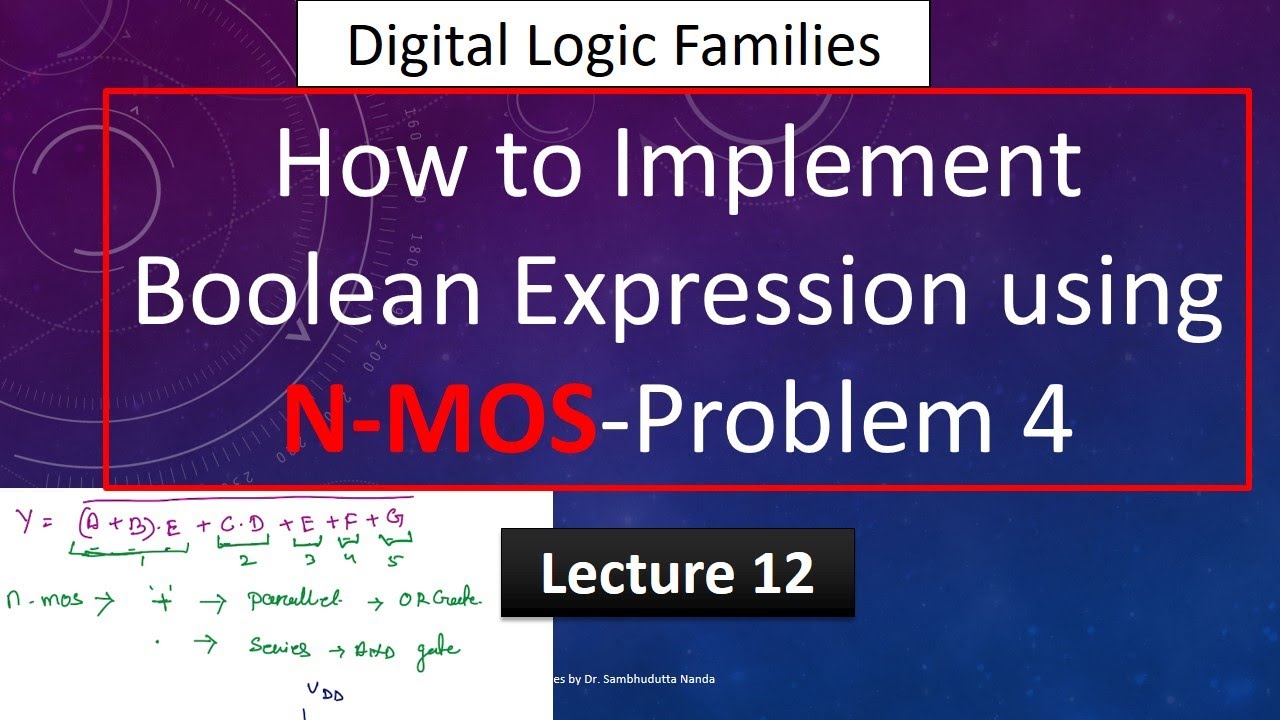 Problem 4 Implement Boolean Expression Using N Mos Lecture 12 Youtube 2933