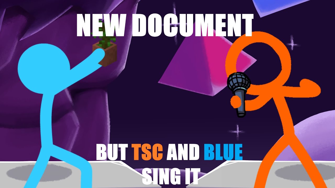 Stick Document , New Document But TSC And Blue Sing It | FNF COVER ...