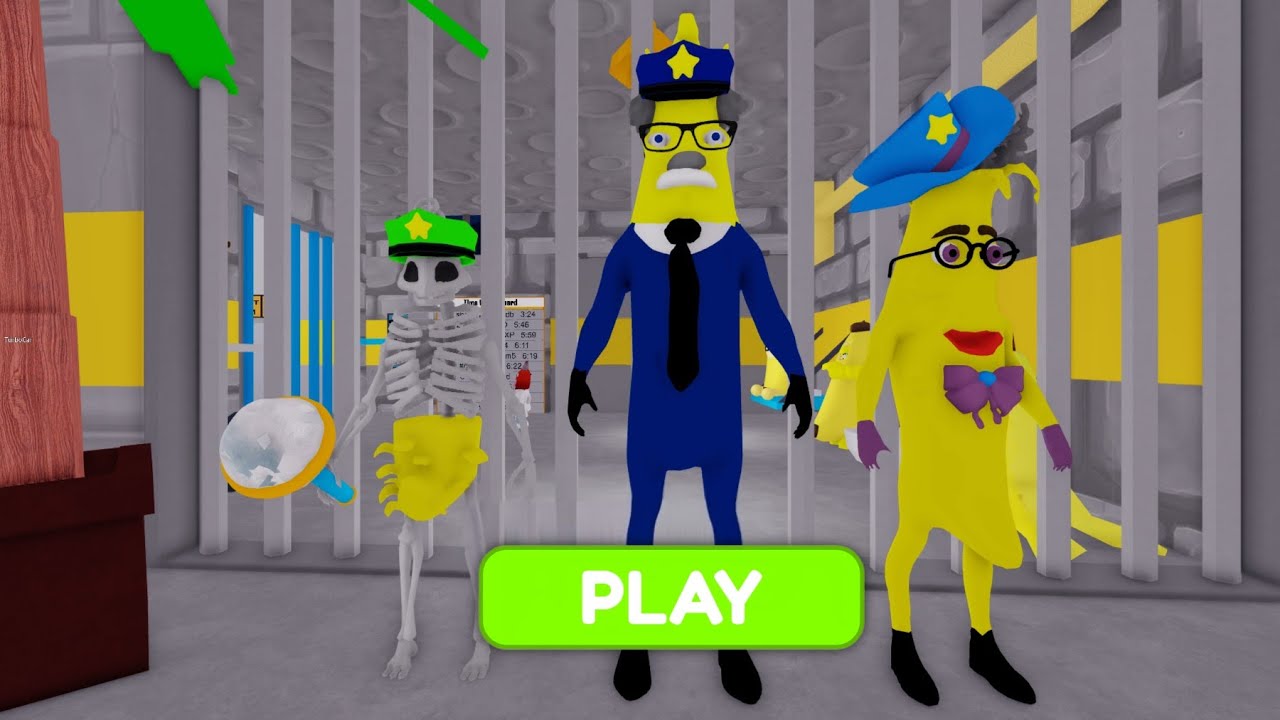 BANANA POLICE FAMILY PRISON RUN ESCAPE! NEW OBBY ROBLOX - YouTube
