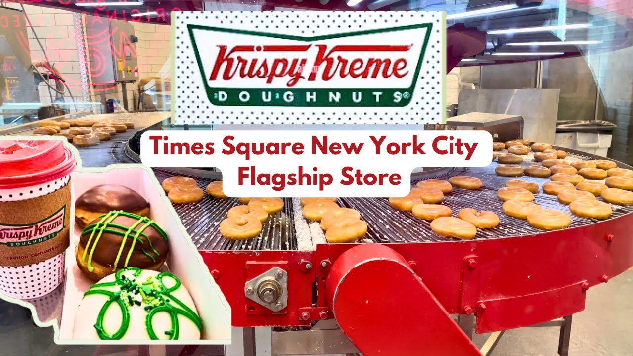 Krispy Kreme Times Square New York City Flagship Store - YouTube