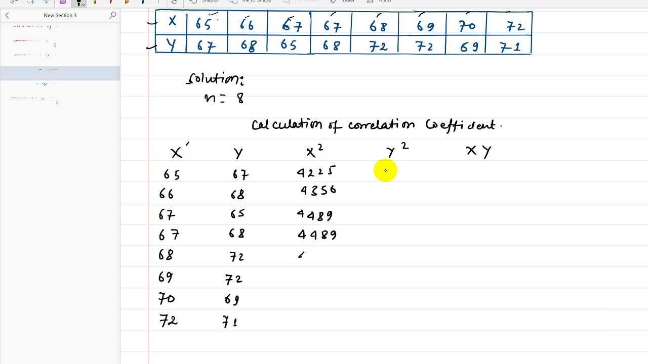 How to Calculate Karl Pearson's Correlation Coefficient by direct ...