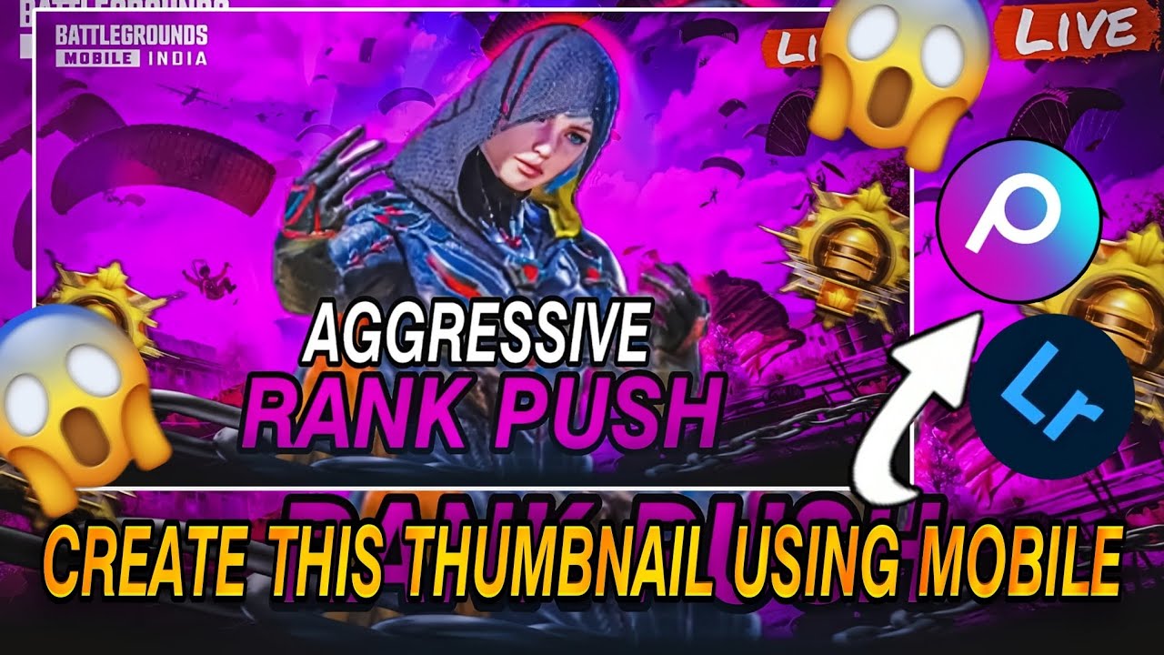 Create This Aggressive Rank Push Thumbnail Using Mobile ! #edit # ...