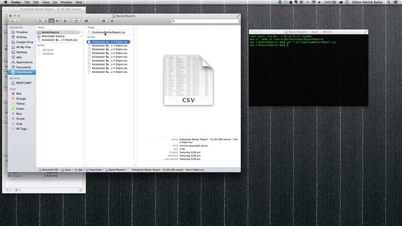 How-To Kickstarter - Combining Crowdfuding Backer Reports (Mac) - YouTube