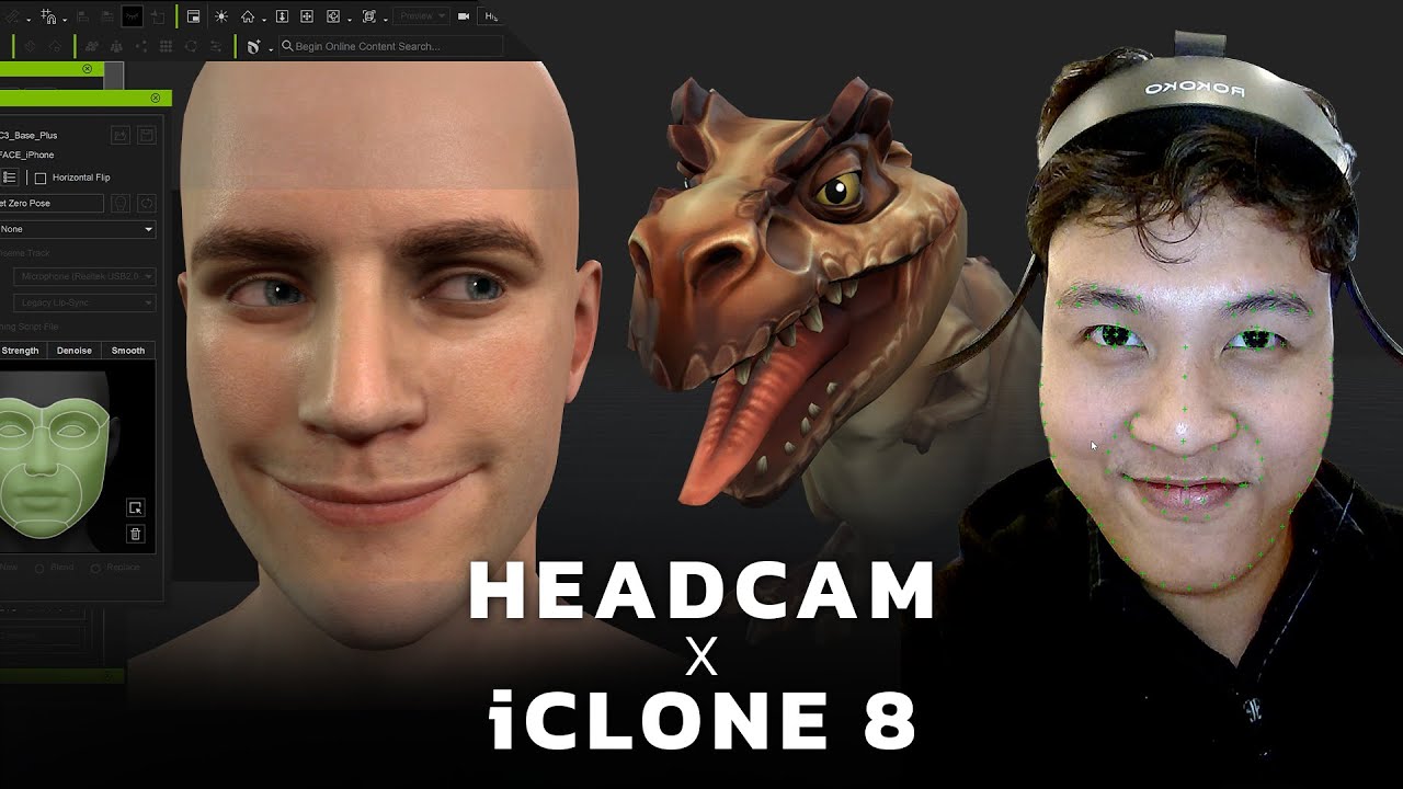 เชื่อมต่อ Rokoko Headcam ไปยัง iClone เพื่อบันทึก Facial Mocap - YouTube