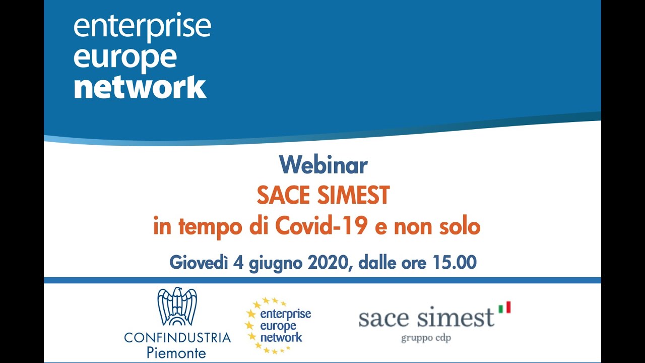 Webinar “SACE SIMEST in tempo di Covid-19 e non solo” - YouTube