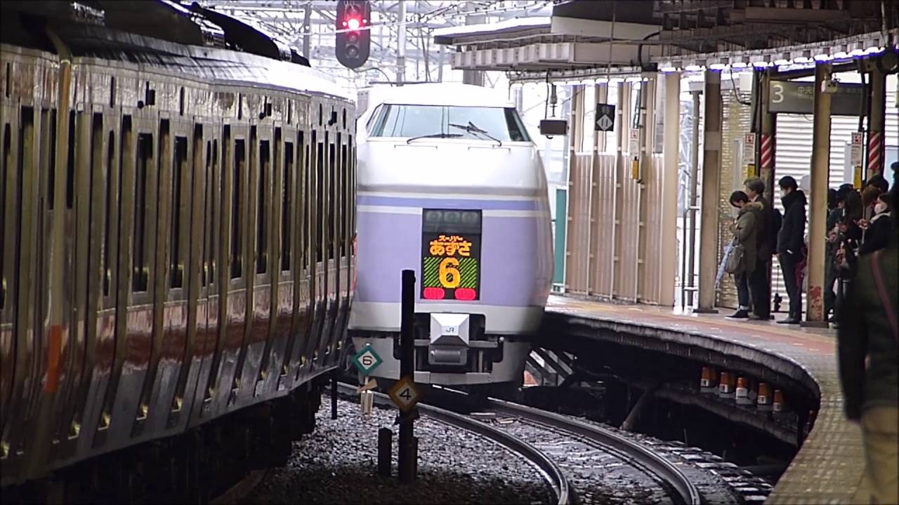 立川駅 ★乗降終了合図(閉扉時機合図器)＆発車メロディ E233系・E351系・115系長野色 - YouTube