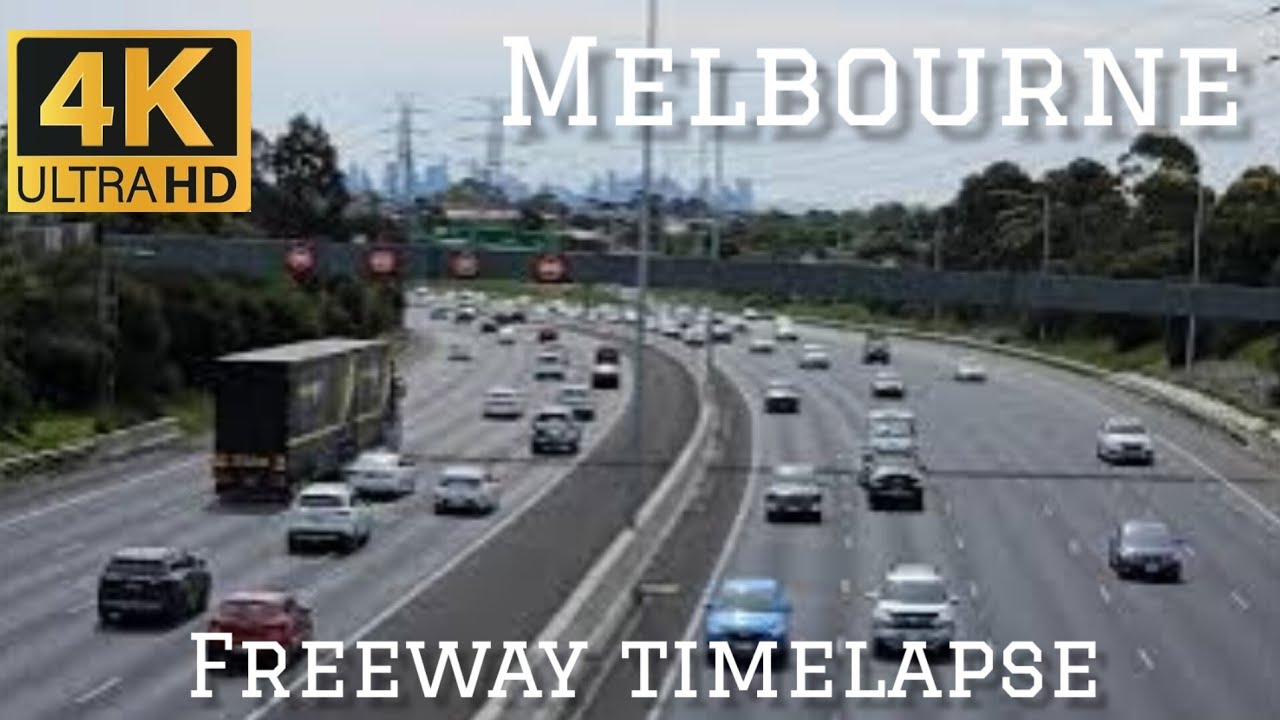 4K Melbourne Monash Freeway traffic Timelapse #cars #timelapse #freeway ...