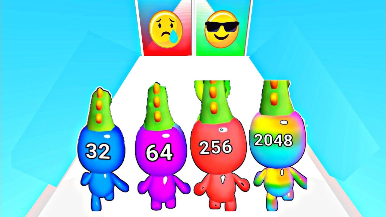Man Runner 2048 Run And Merge Gameplay kids game - YouTube