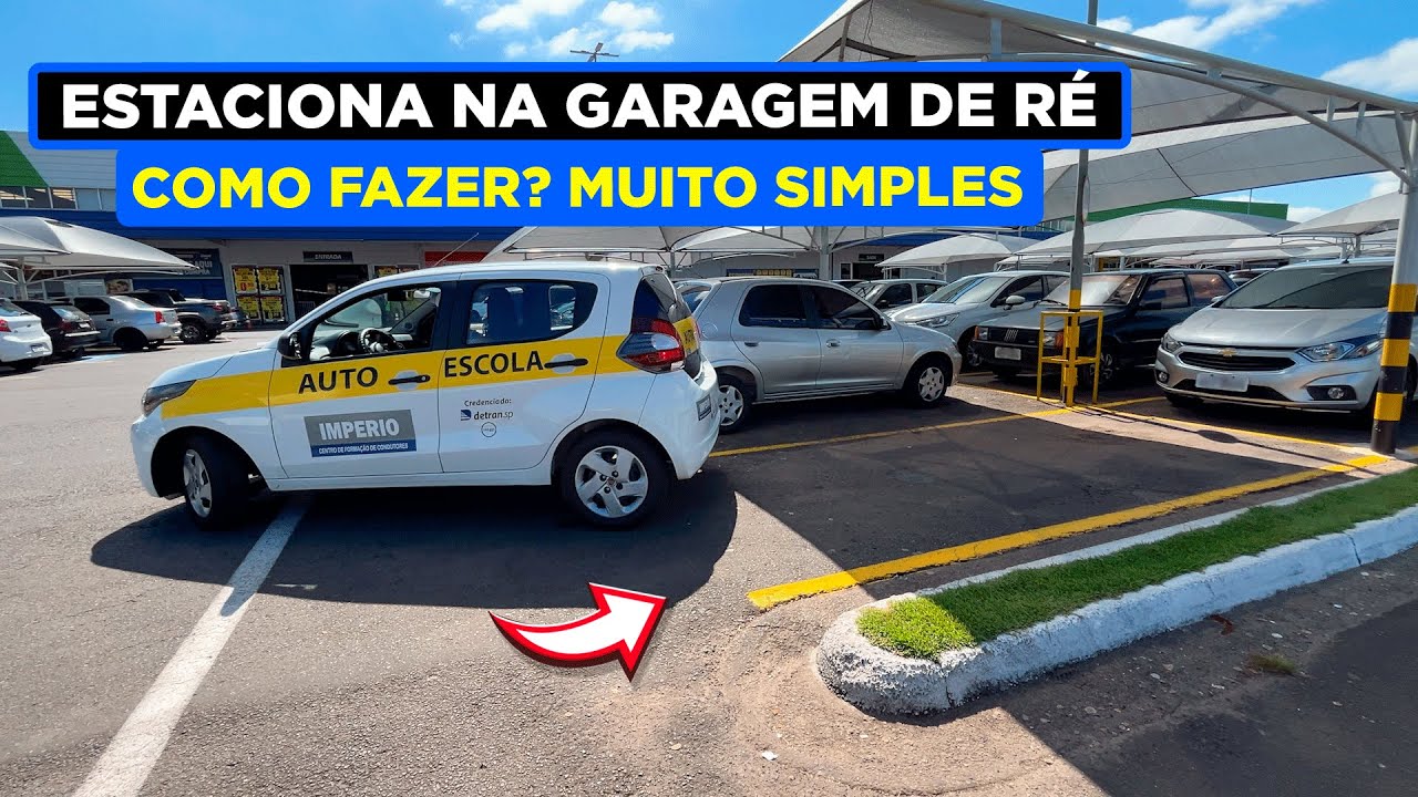 ESTACIONA NA GARAGEM DE RÉ - COMO FAZER? - MUITO SIMPLES - PASSO A ...