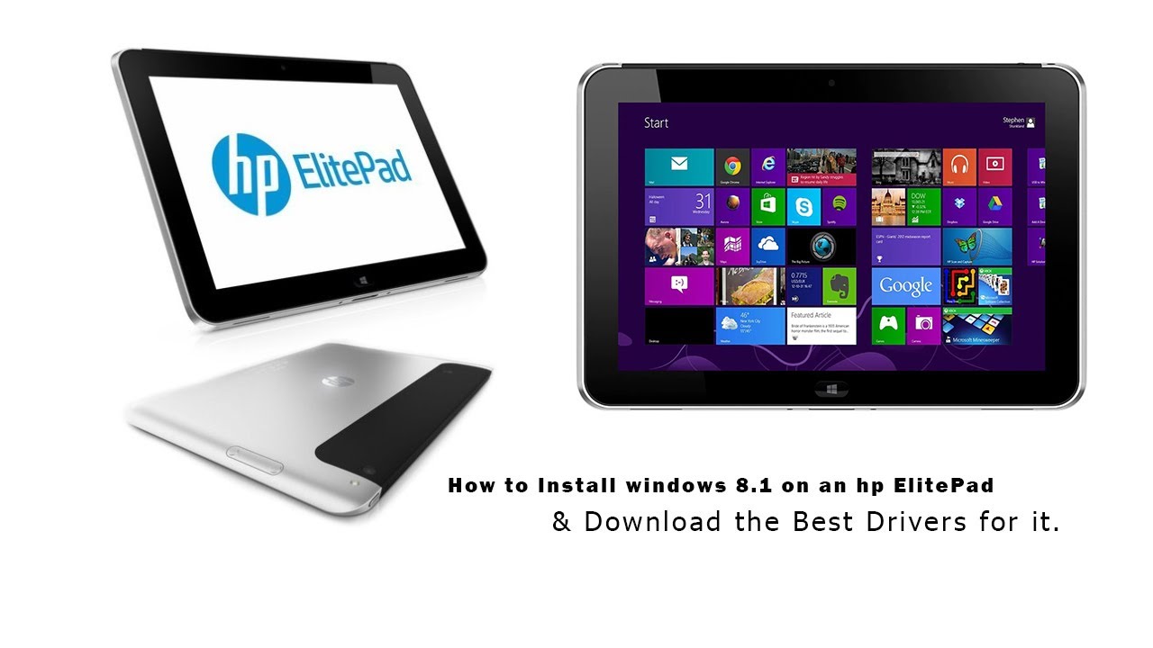 How to install Windows on an HP Elitepad 900 - YouTube