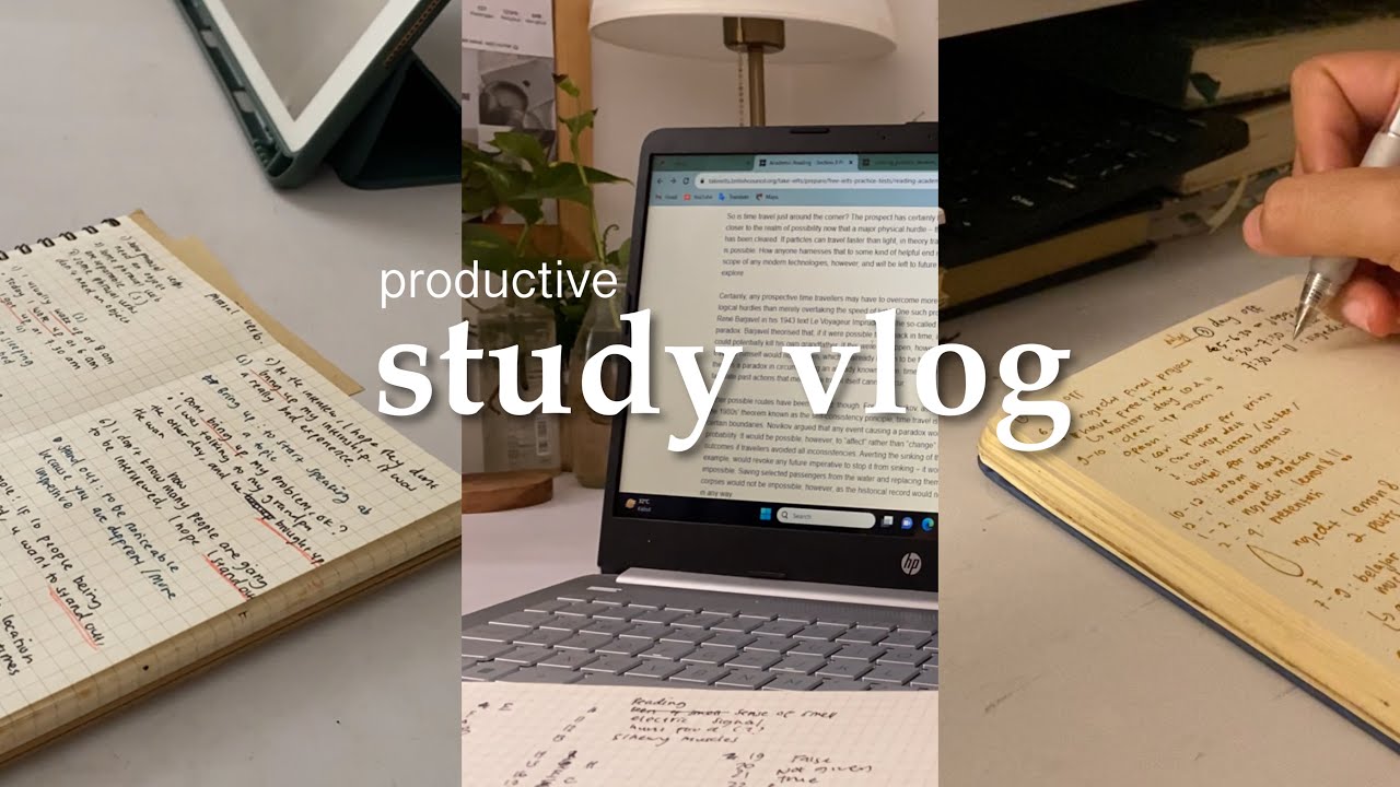 productive study vlog 📝📔🎧 : note taking, english study, bootcamp ...
