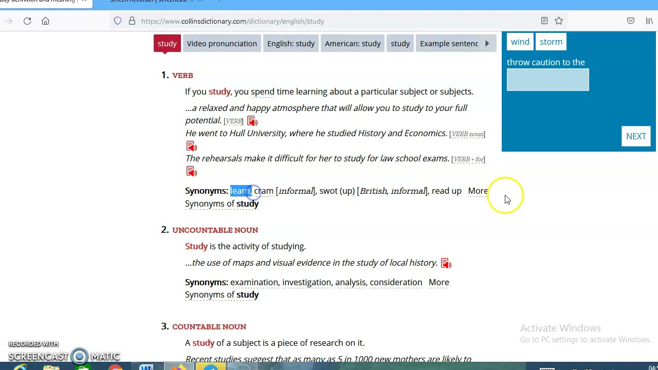 How to use OneLook dictionary - YouTube